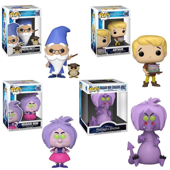 Funko | Other | The Sword In The Stone Complete Set 4 Funko Pop | Poshmark